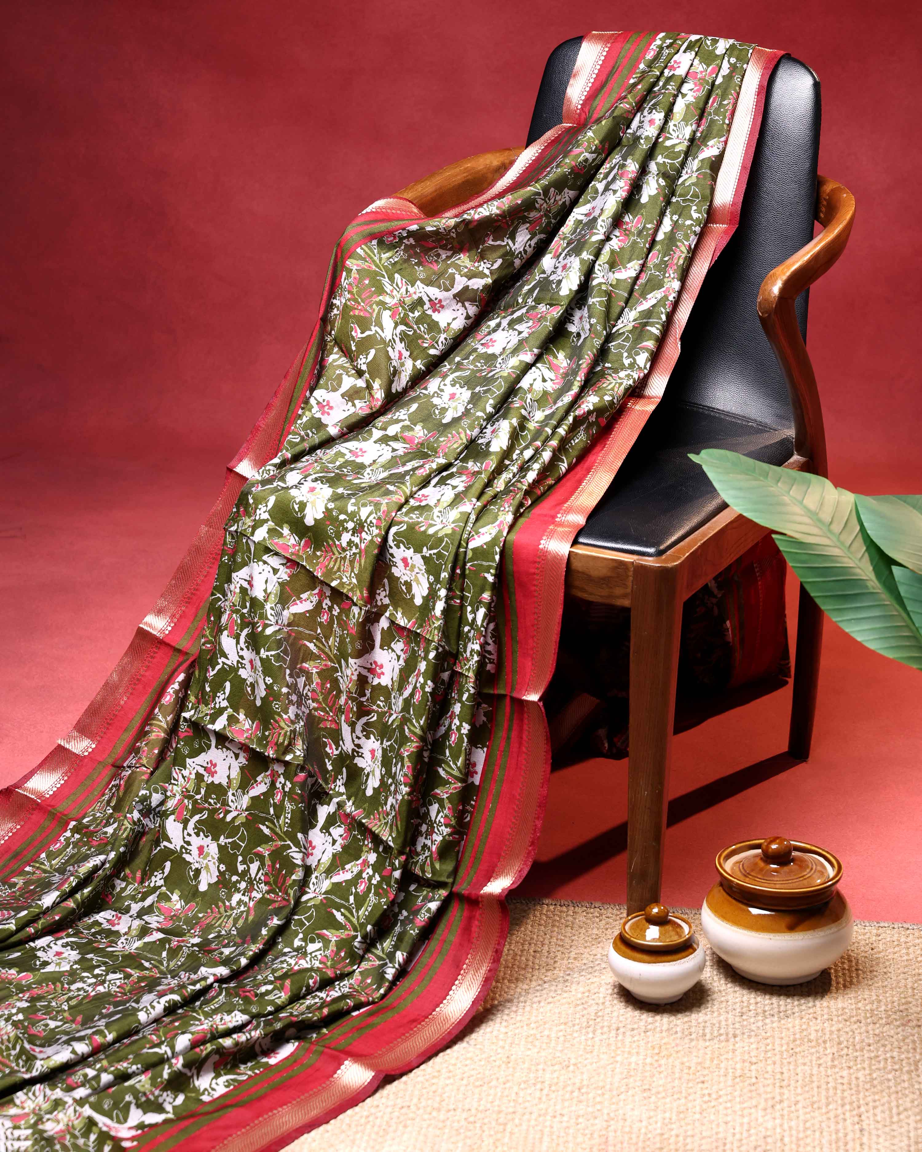 Shop Elegant Semi Chanderi Saree Online