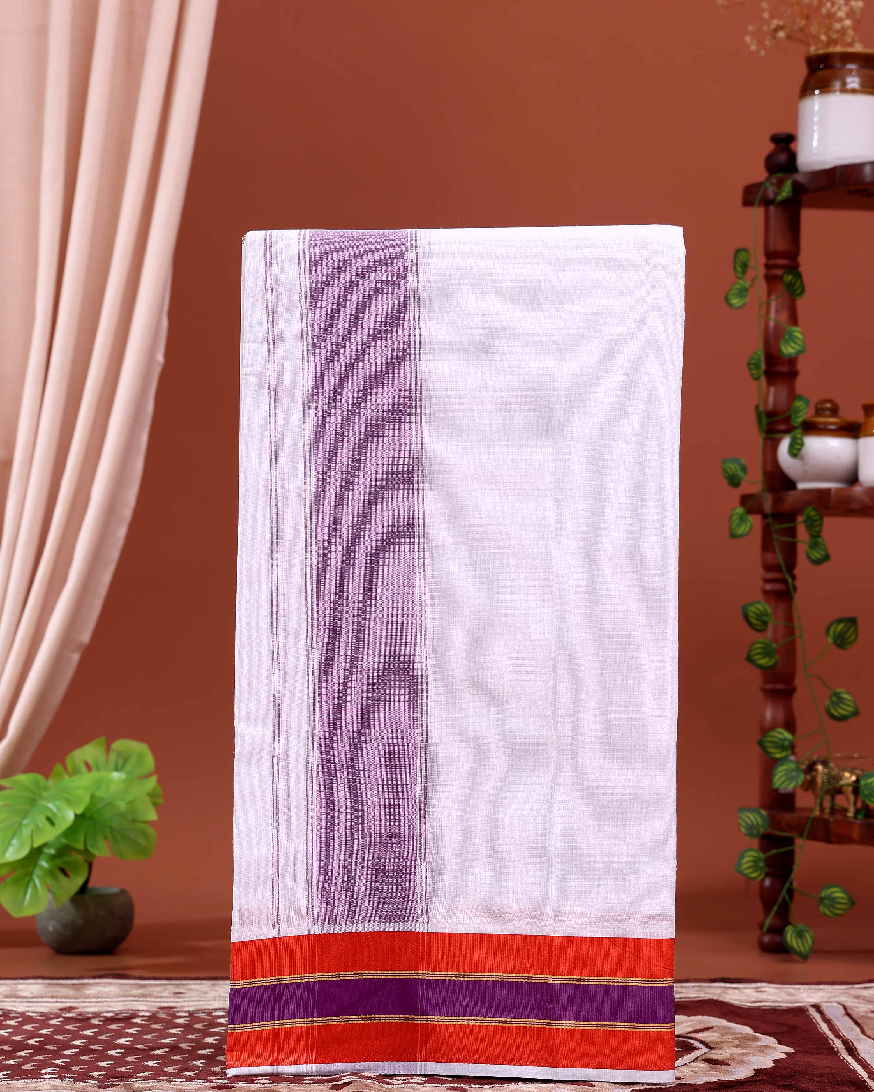 Buy Ramraj White Colour Cotton Dhoti Online - Jeyachandran